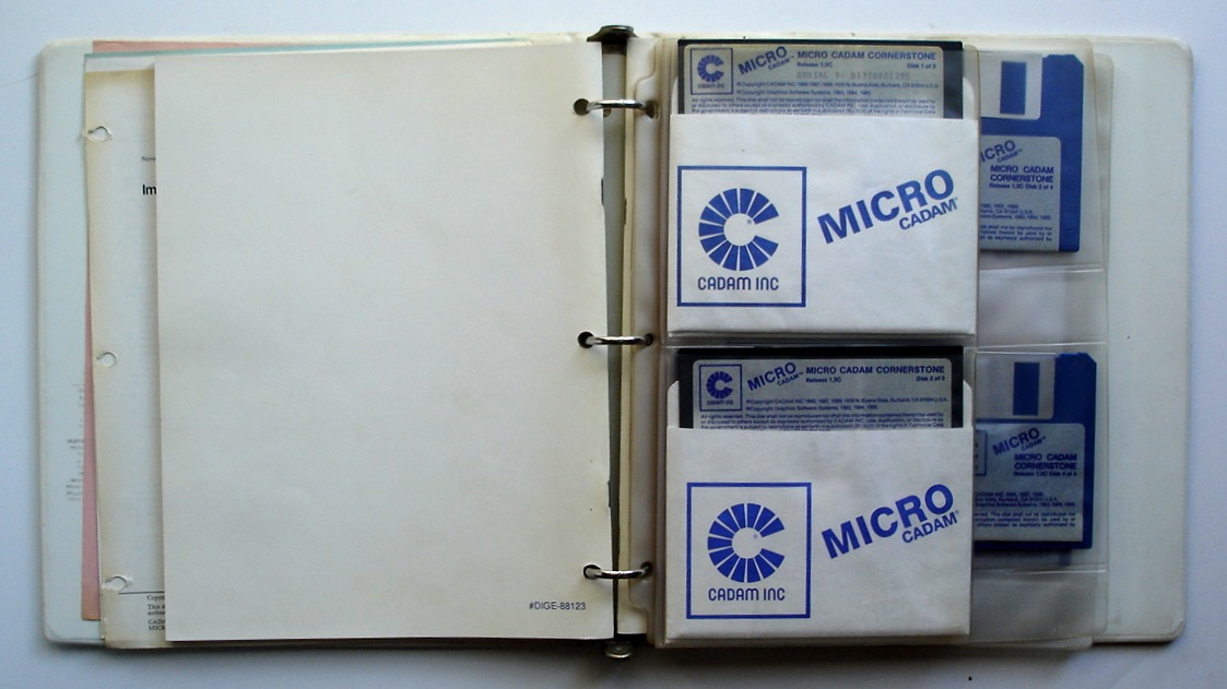 MICRO CADAM Cornerstone 1.3C Vintage 1988 PC Software