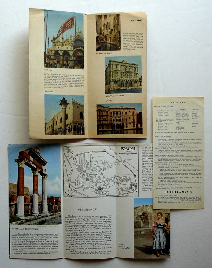 Lot of 6 Vintage Italy Travel Brochures, 1950s, Capri, Milan, Pompei ...